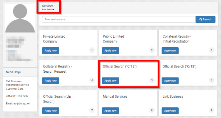 How To Apply For An Official Search (CR12) in Kenya